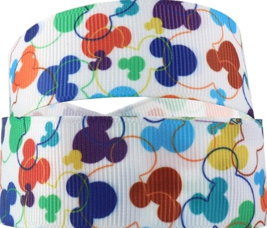 Mickey Mouse 1 Grosgrain Ribbon-disney Mickey Mouse Ribbon-mickey ...