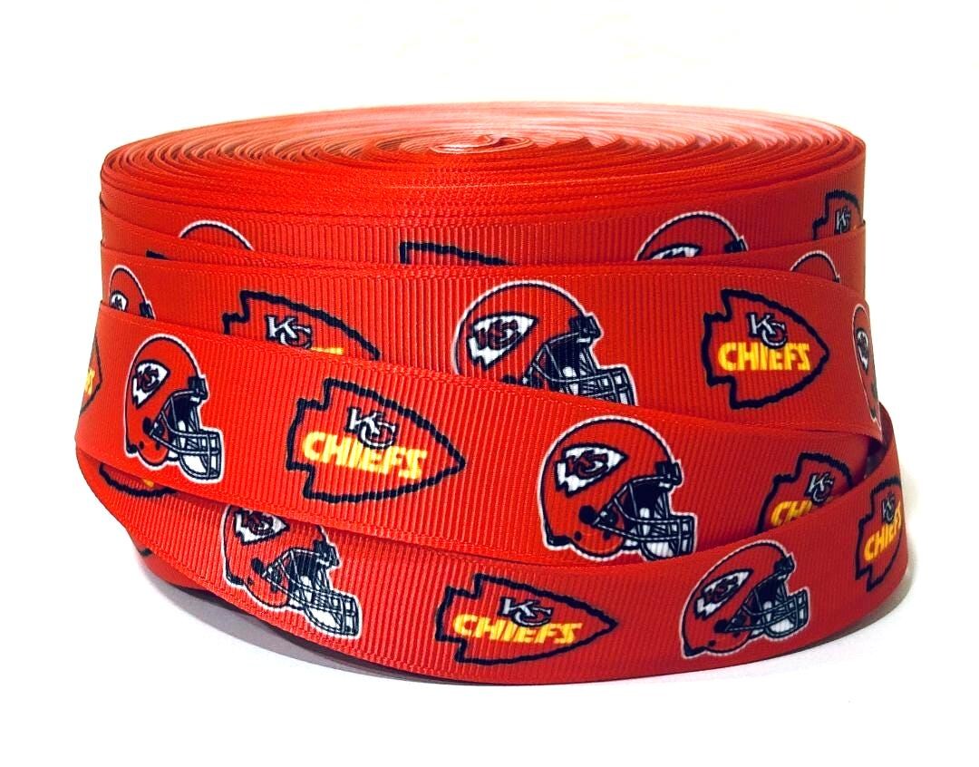 Kansas City Chiefs 7/8" Grosgrain Ribbon - Football - Crafts Supplies ...