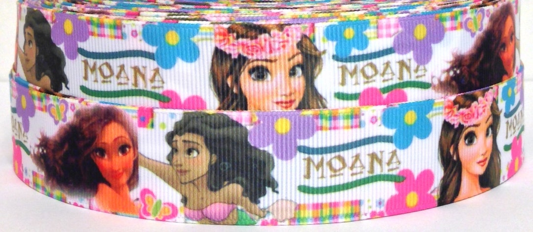 Moana 1" Grosgrain Ribbon - Moana Ribbon - Moana Grosgrain Ribbon ...