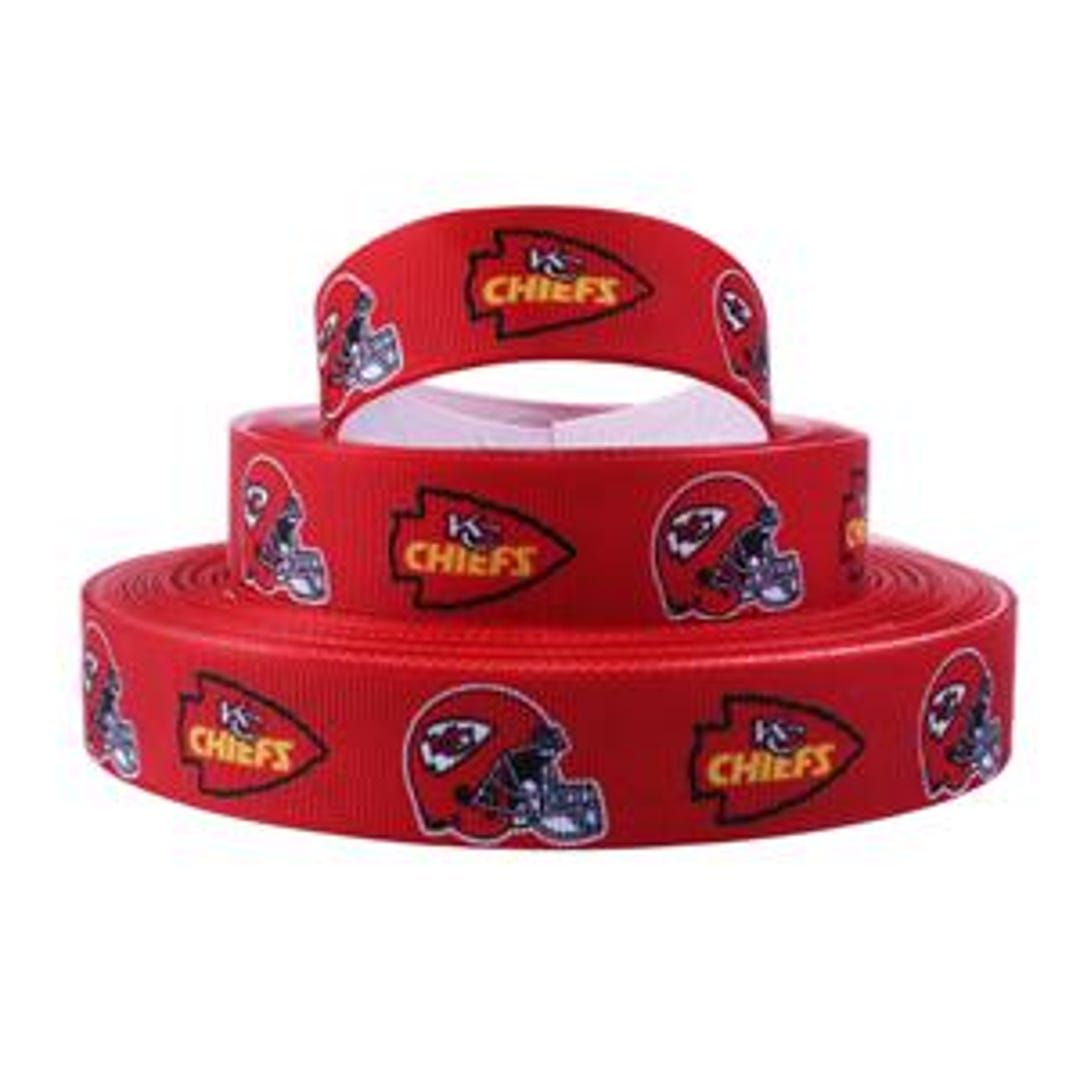 Kansas City Chiefs 7/8" Grosgrain Ribbon-chiefs Ribbon-chiefs Ribbon by ...
