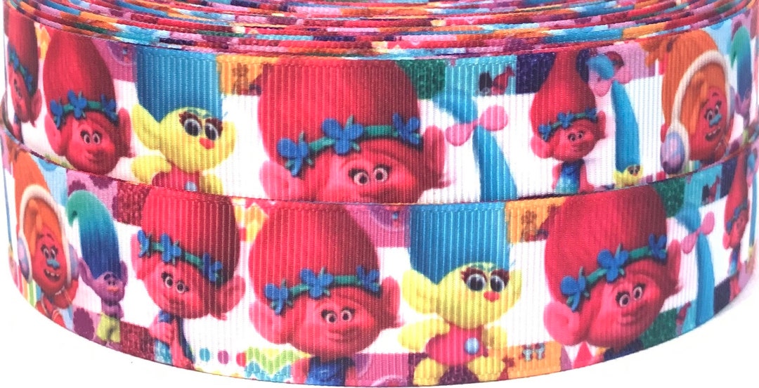 Trolls 1 Grosgrain Ribbon Trolls Ribbon Trolls Ribbon by the Yard 1 ...