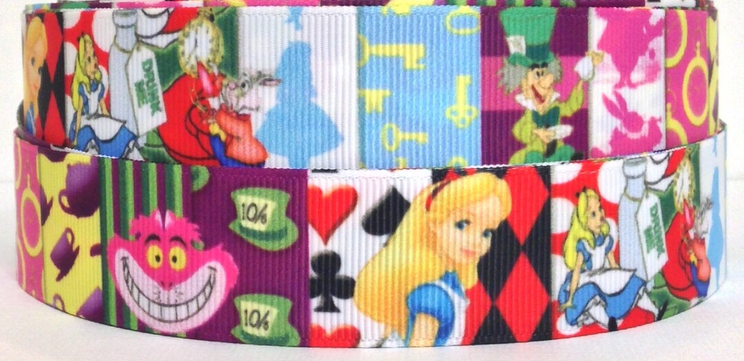 Alice in Wonderland 1" Grosgrain Ribbon-alice in Wonderland Ribbon ...