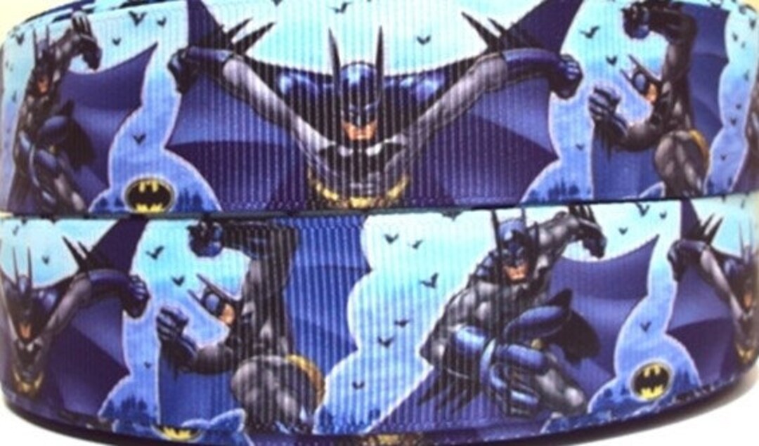 Batman Grosgrain Ribbon 1 Batman Ribbon by the Yard - Etsy