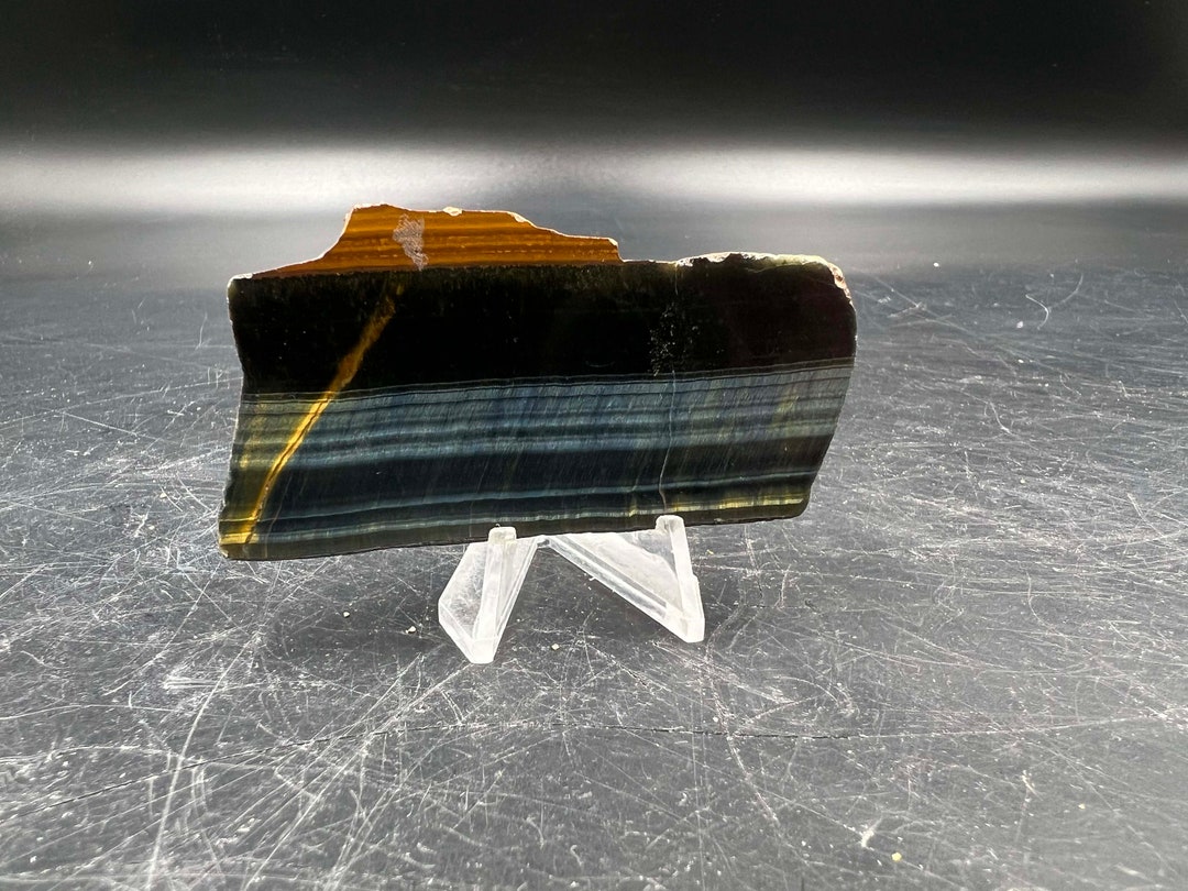 Blue Tigers Eye Polished Slab - Etsy