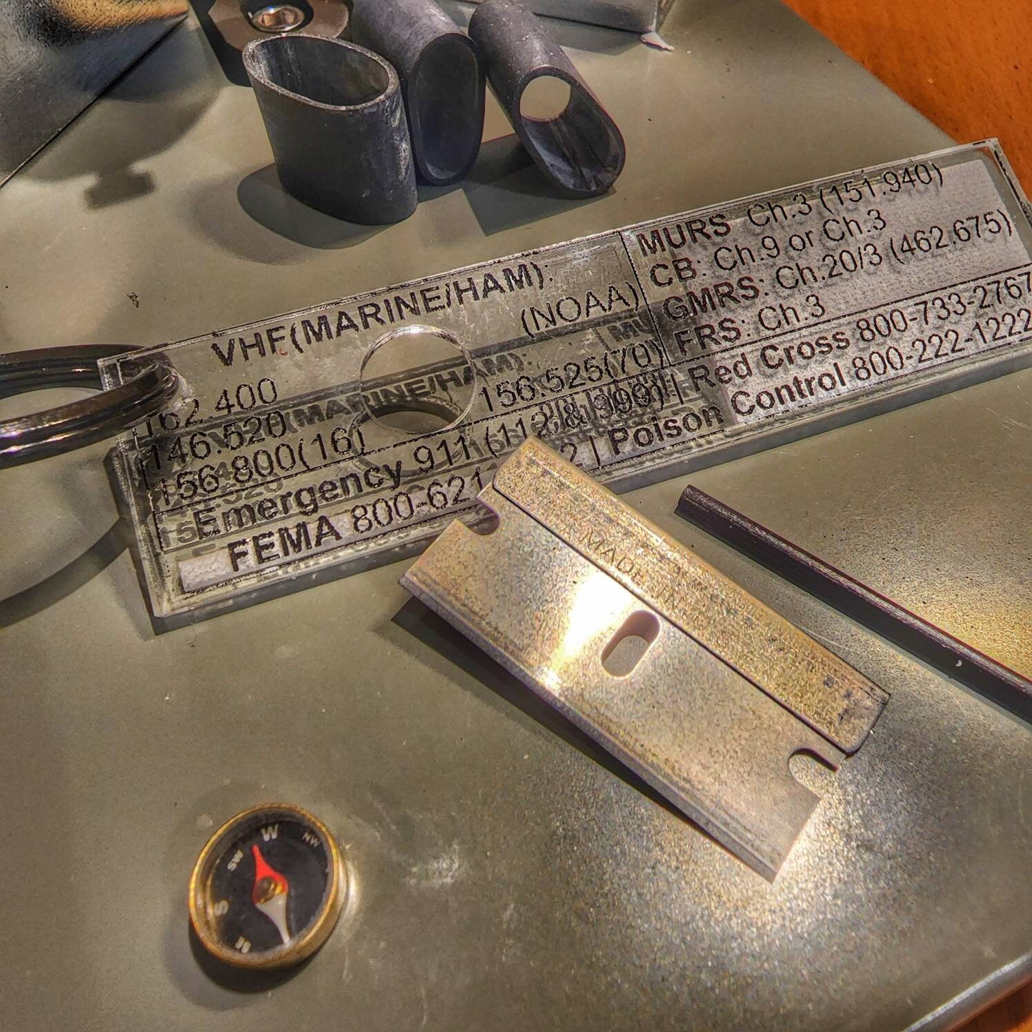 Partitioned Kit & Reference Bar PKR Bar: Keychain With - Etsy