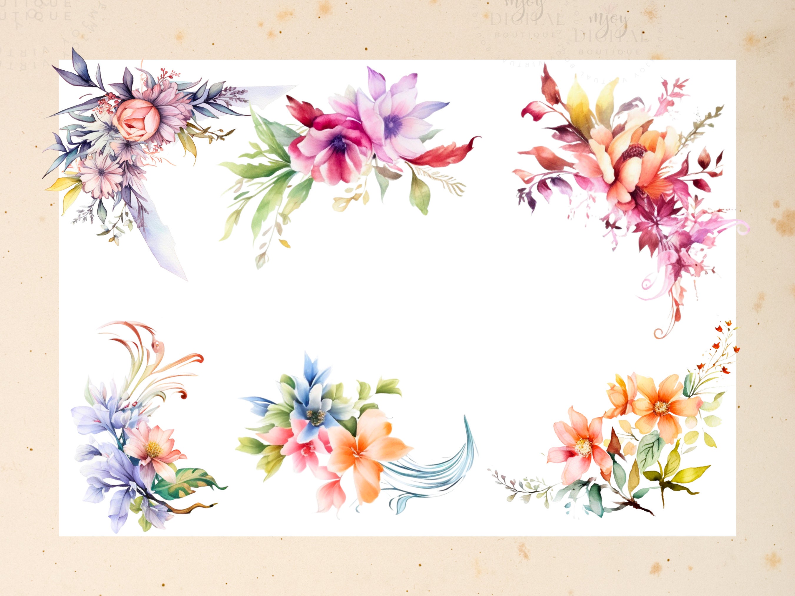 Ethereal Enchantments Wildflower Corners and Borders Bridal - Etsy