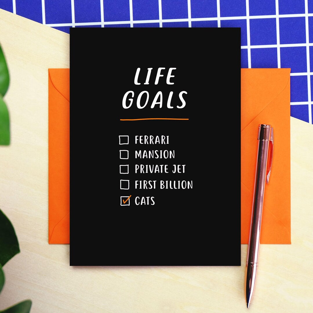 Life Goals Card - Etsy
