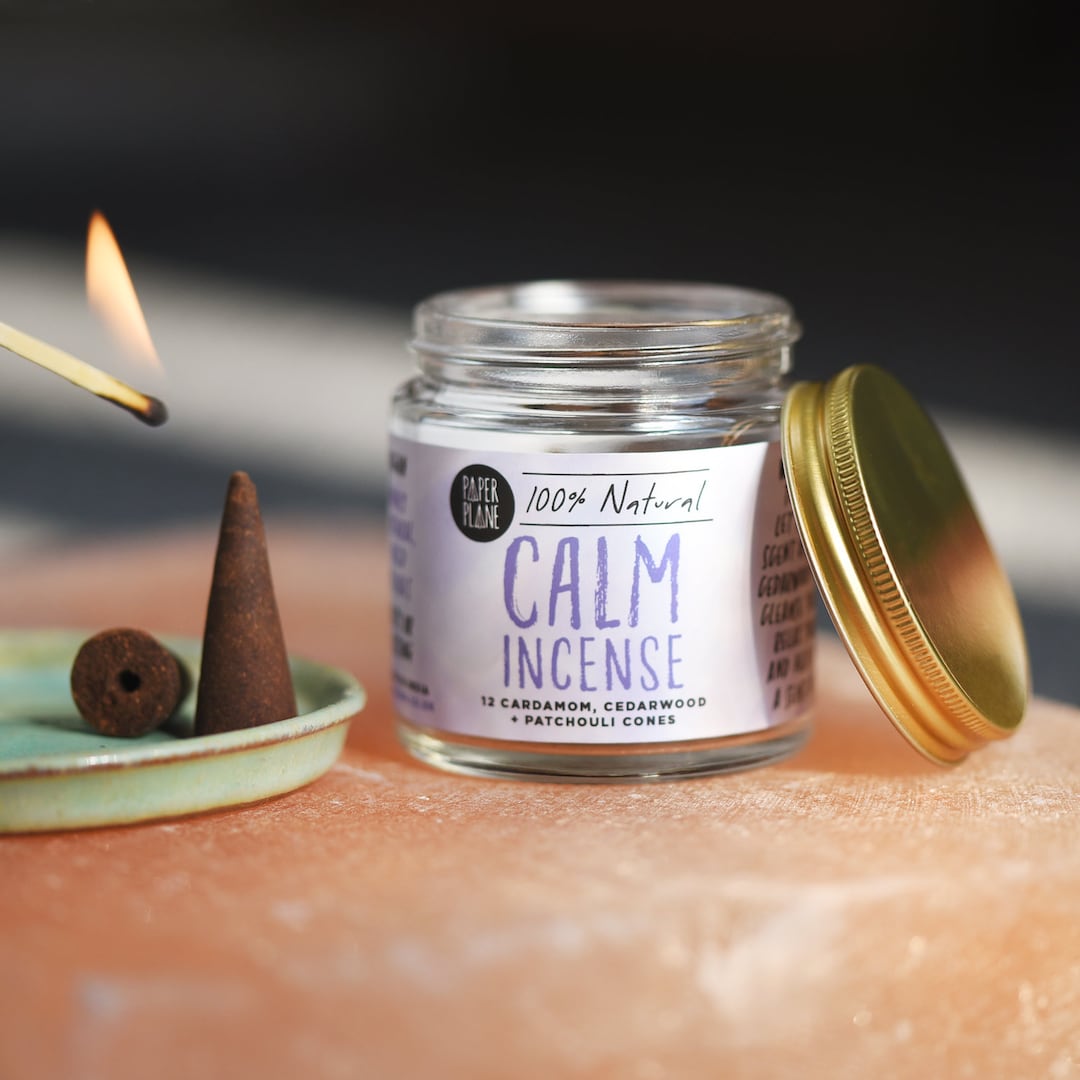 Calm Incense Jar of Incense Cones - Plant Based, Vegan - Etsy