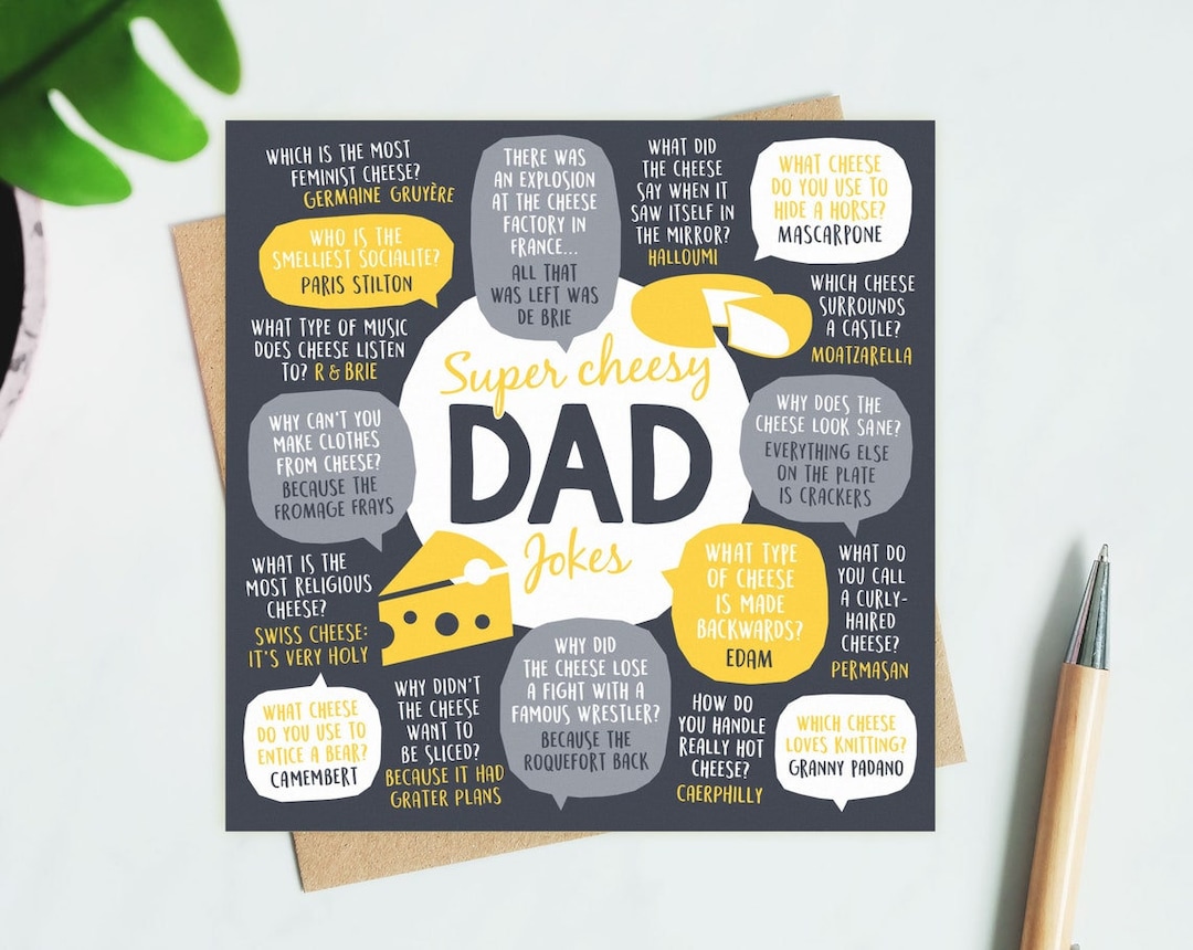 Cheesy Dad Jokes Birthday Card - Etsy