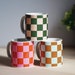 Checkerboard Mugs - Etsy