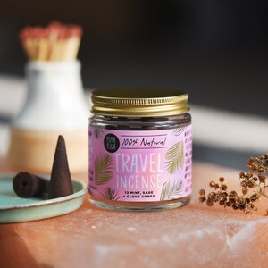 Travel Incense Jar of Incense Cones - Plant Based, Vegan - Etsy