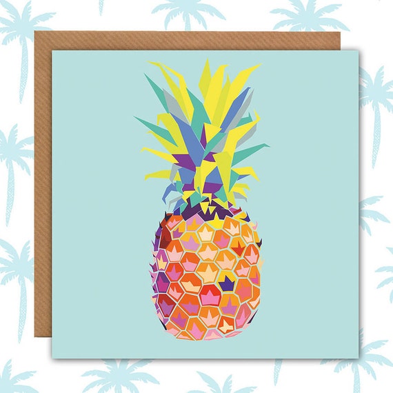 Pineapple Card - Etsy