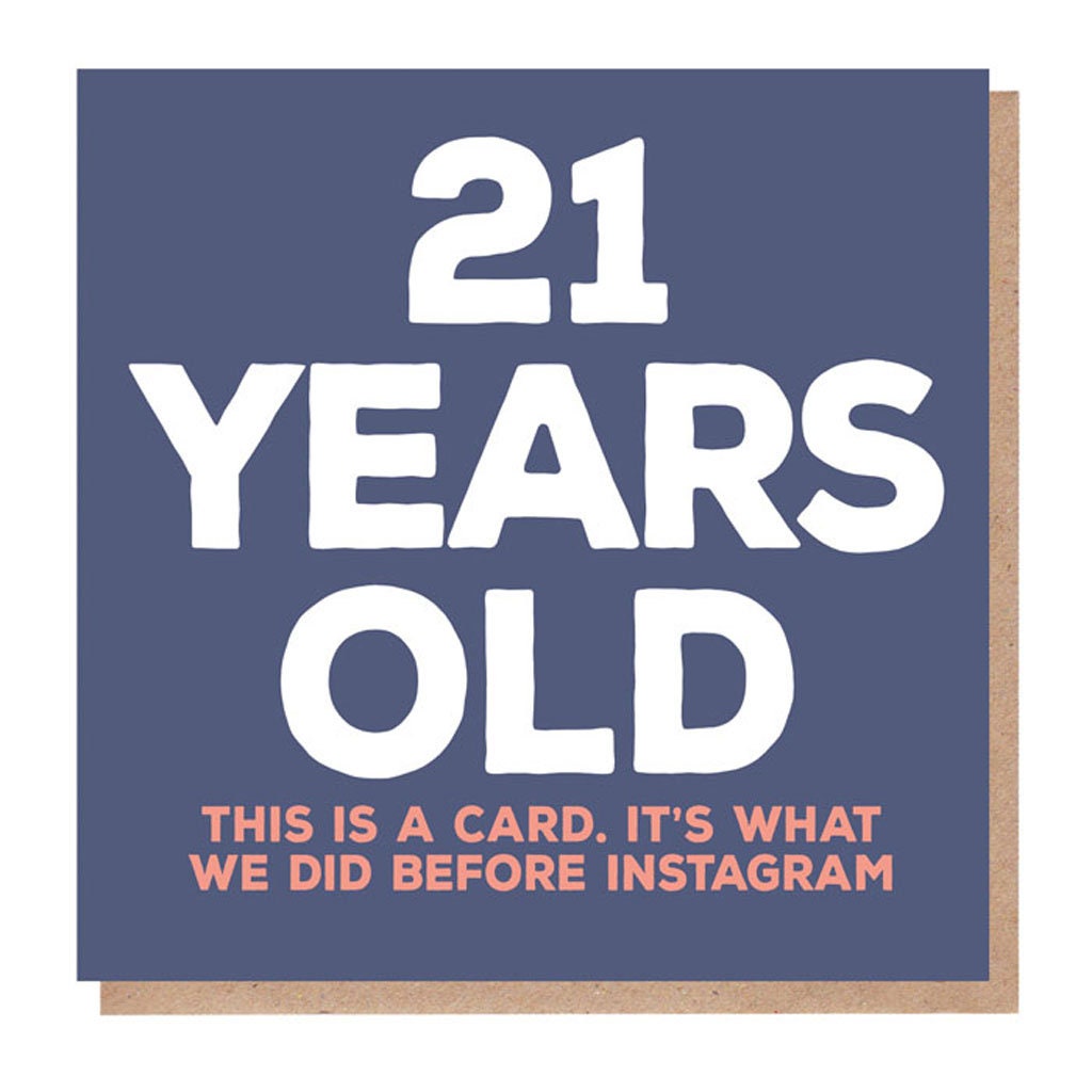 21 Years Old Birthday Card - Etsy UK