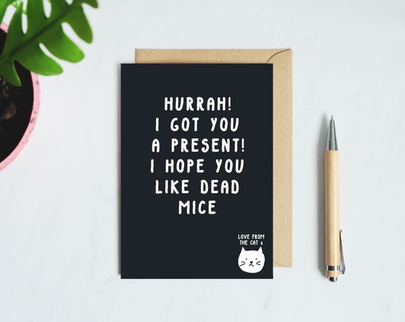 Dead Mice Birthday Card From The Cat | Etsy