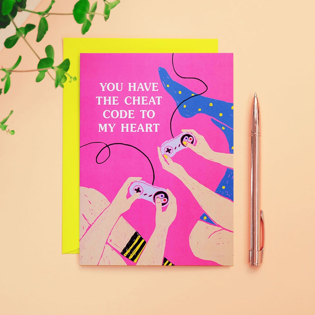 You Have the Cheat Code to My Heart Anniversary Card - Etsy UK
