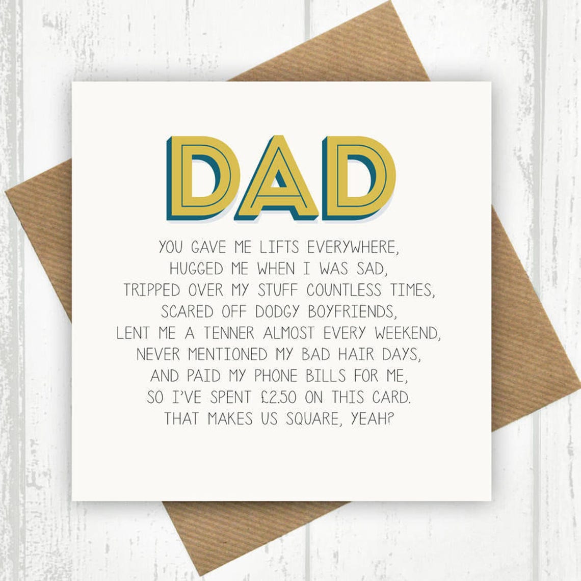 Buy Funny Dad Card Online in India - Etsy