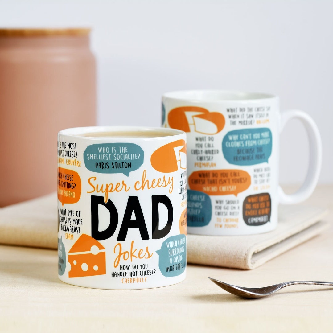 Super Cheesy Dad Jokes Mug - Etsy