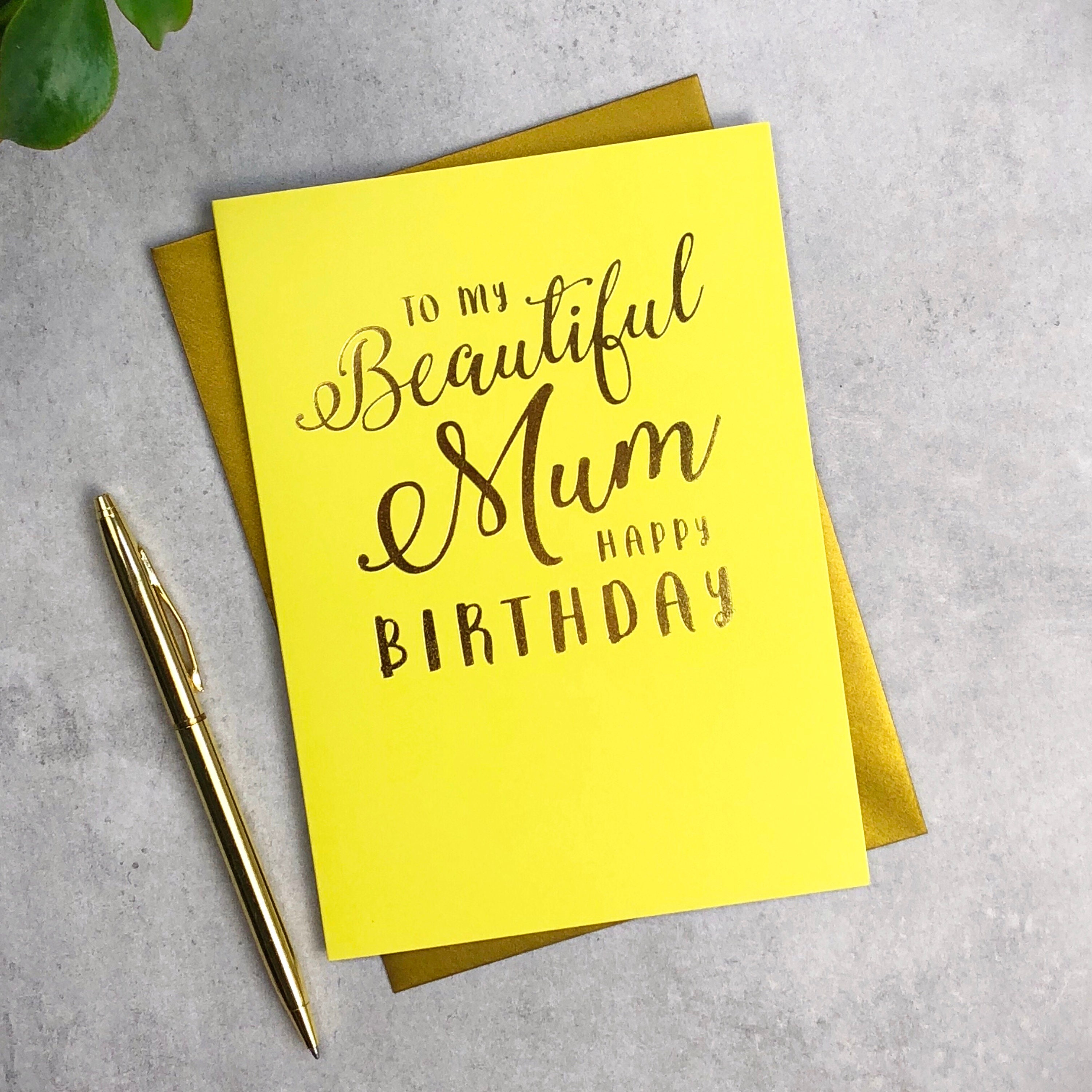 To My Beautiful Mum Happy Birthday Card | Etsy