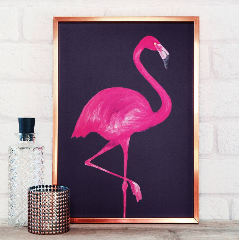Flamingo Print | Etsy