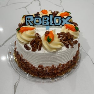 Roblox Birthday Cake Decoration Set - Roblox Logo Cake Topper & 10 ...