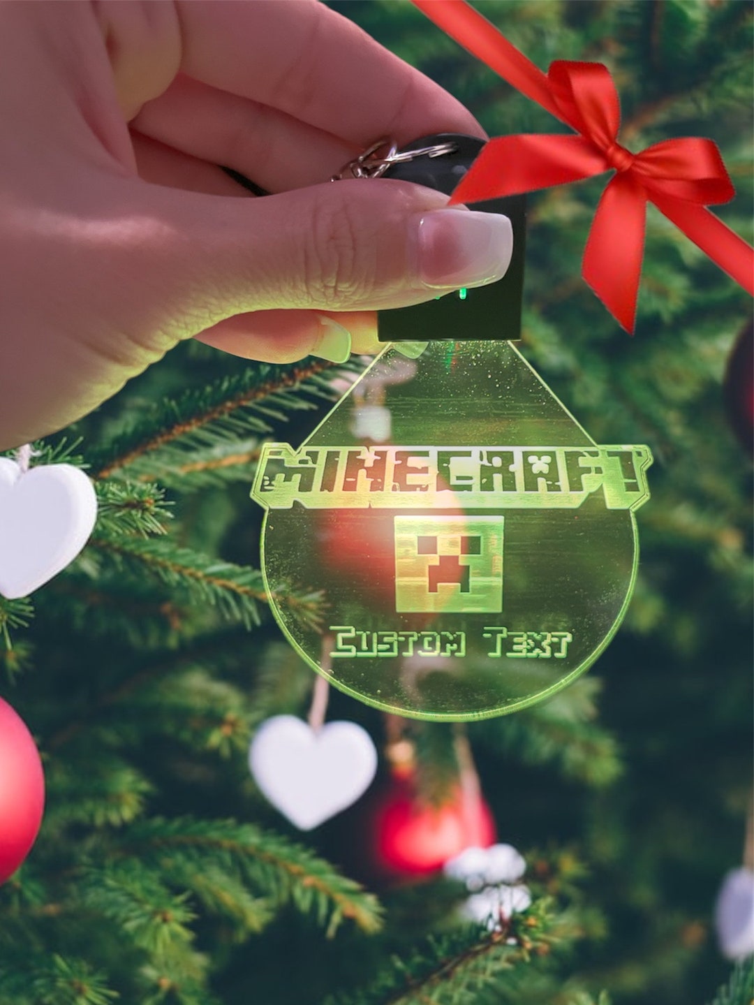 Minecraft Acrylic LED Light up Personalized Gamer Kids Christmas ...