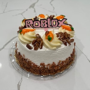 Roblox Birthday Cake Decoration Set Roblox Logo Cake Topper & 10 Robux ...