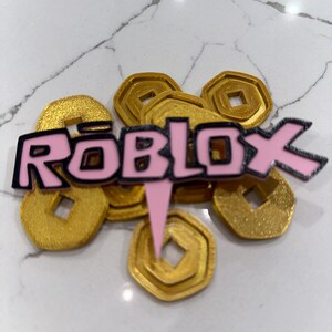 Roblox Birthday Cake Decoration Set - Roblox Logo Cake Topper & 10 ...