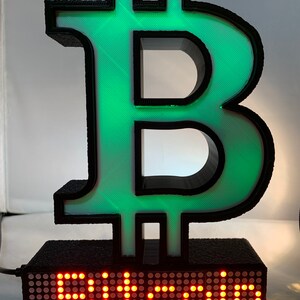 RGB Bitcoin Logo LED Ticker – Crypto, Stock, Forex Price Display - Etsy