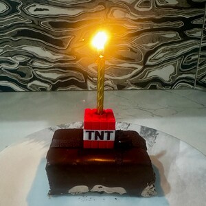 BOOM! Mine - TNT Candle Holder- Craft –gamer Cake Topper – Kids ...
