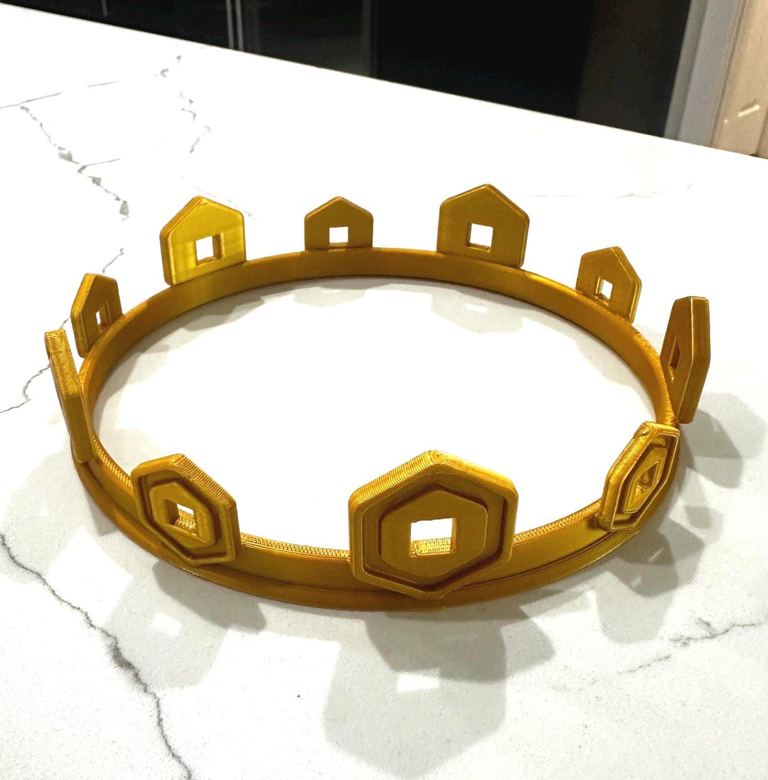Roblox Crown for Boys – 3D Printed Gamer Crown | Gold or Black | Roblox ...