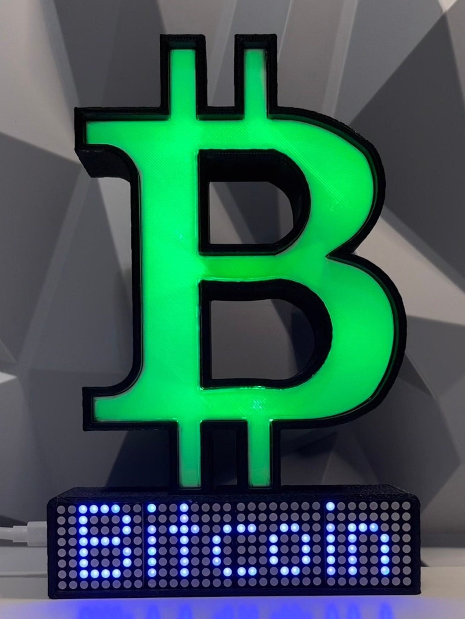 RGB Bitcoin Logo LED Ticker – Crypto, Stock, Forex Price Display - Etsy