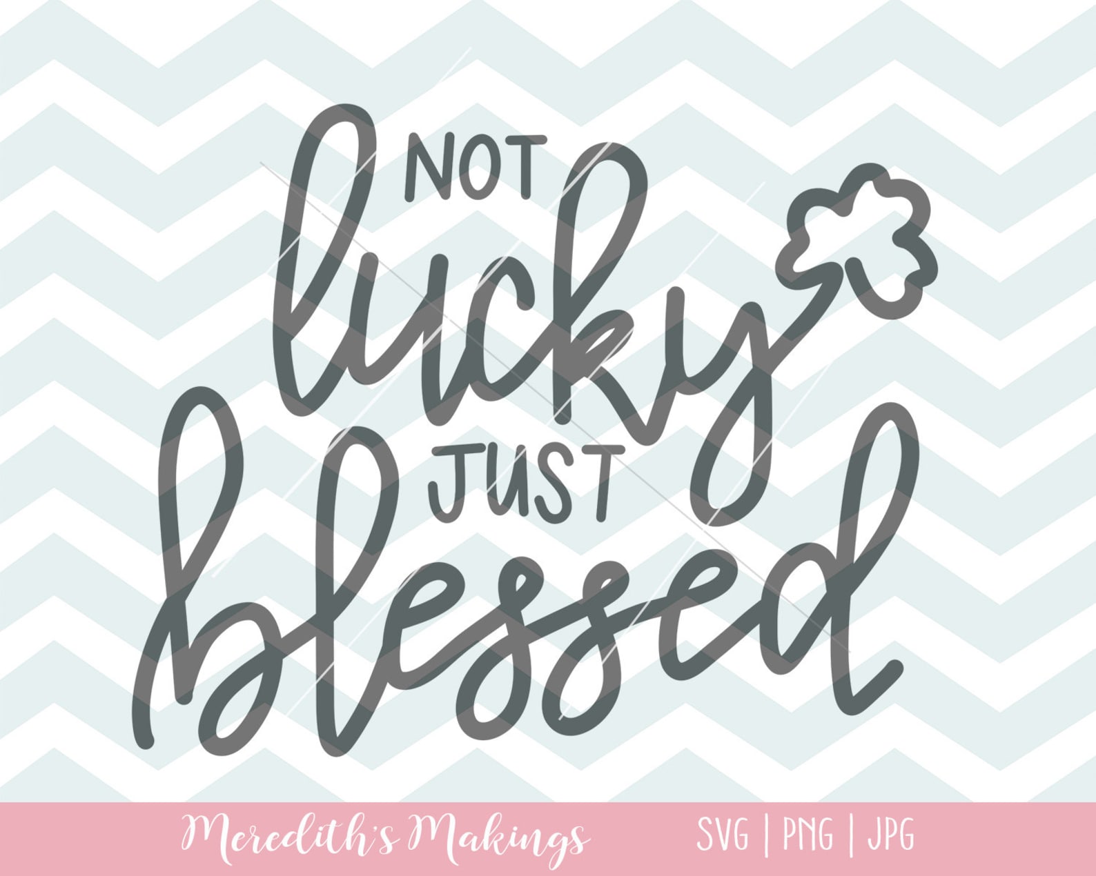 Not Lucky Just Blessed Hand Lettered SVG | St. Patrick's Day SVG ...