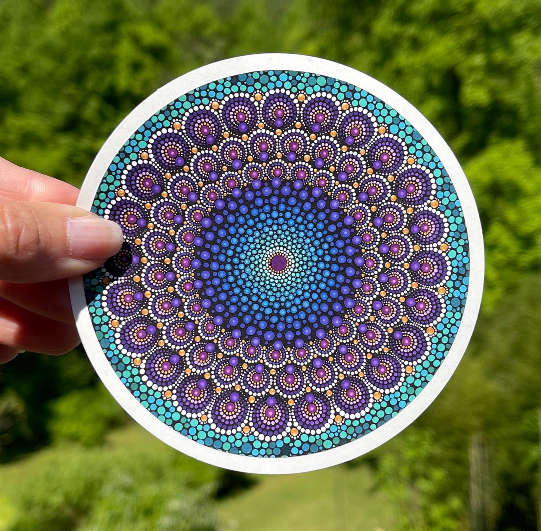 Mandala Vinyl Sticker Dot Dots Dotted Cymatics Art Dotillism Big Vinyl ...