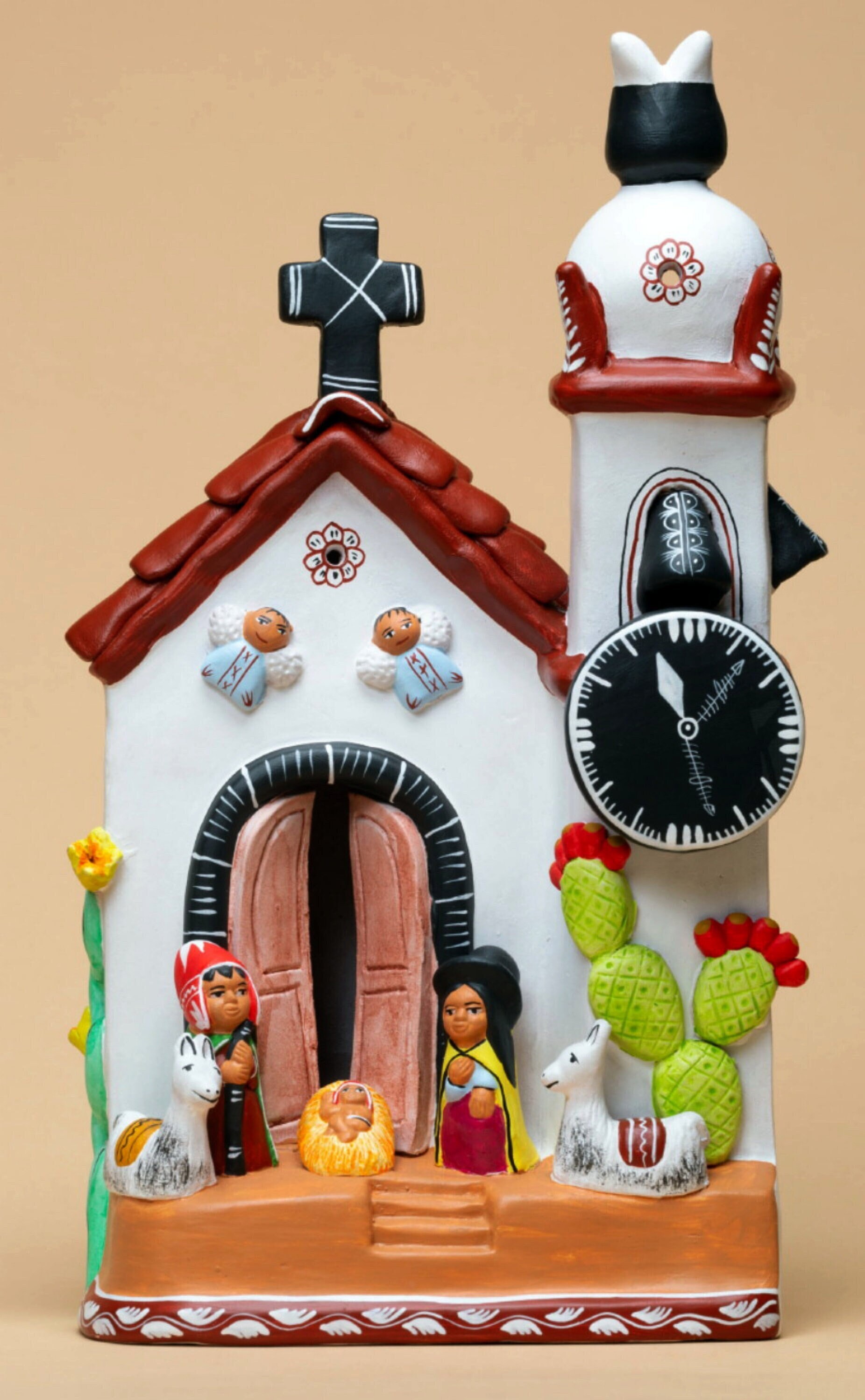 Church With One Tower, Nativity Scene 10"h - Etsy