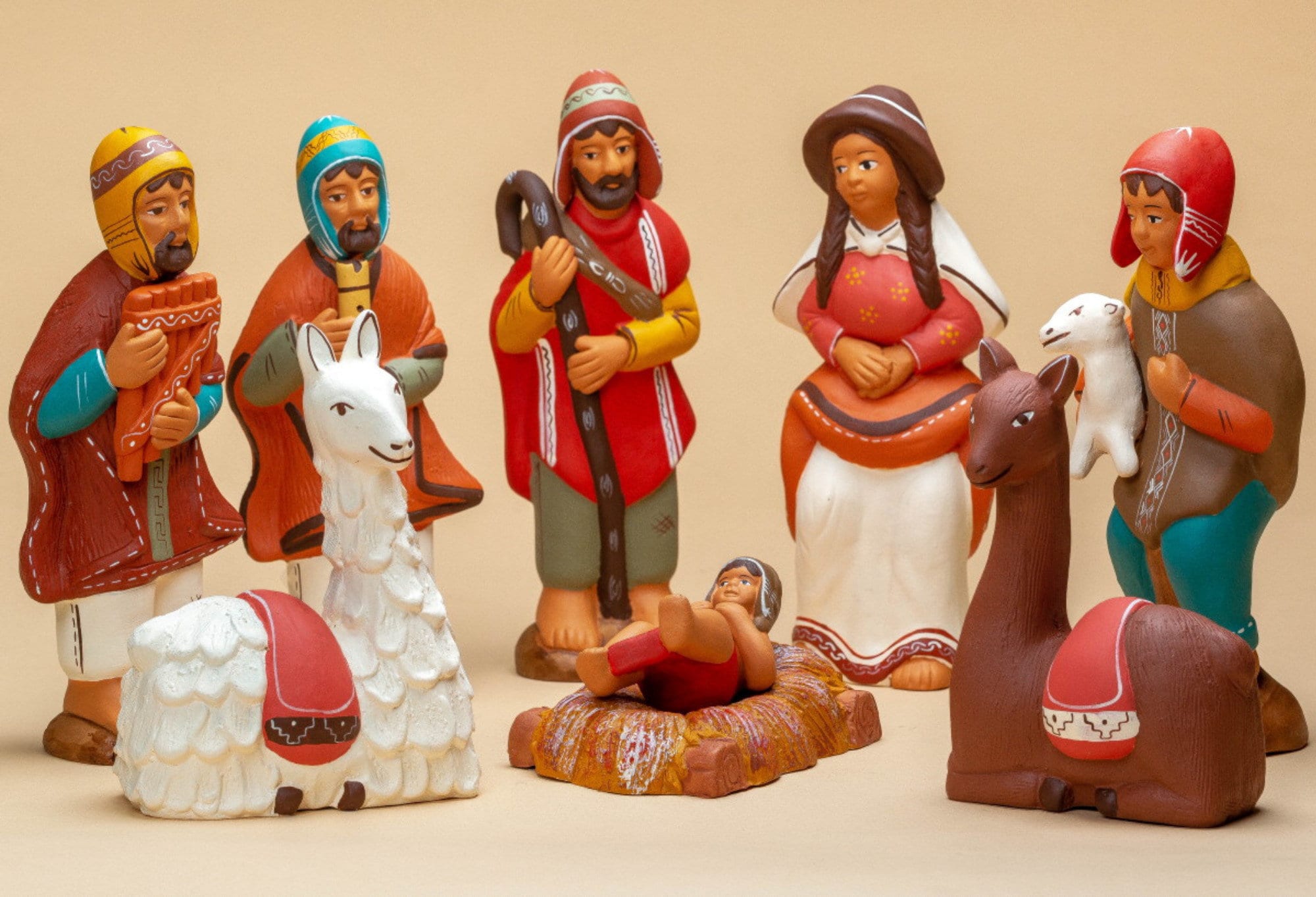 Peruvian Peasant Nativity Set/8 Pcs. - Etsy