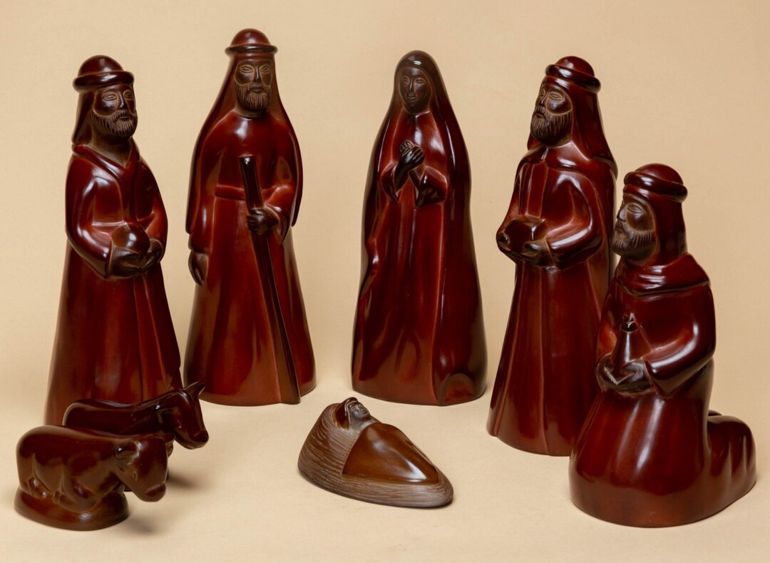 Chulucanas Nativity Set/8 Pcs.-traditional Style - 9"h - Etsy