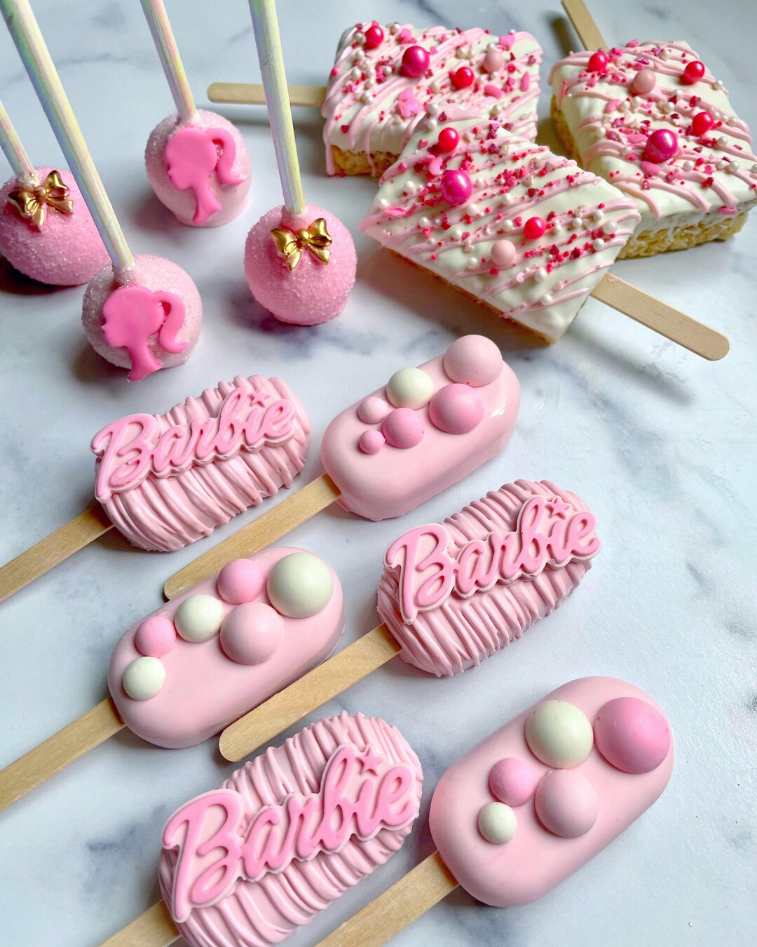 Custom Party Treat Package – Cake Pops, Oreos, Pretzel Twists, Rice ...