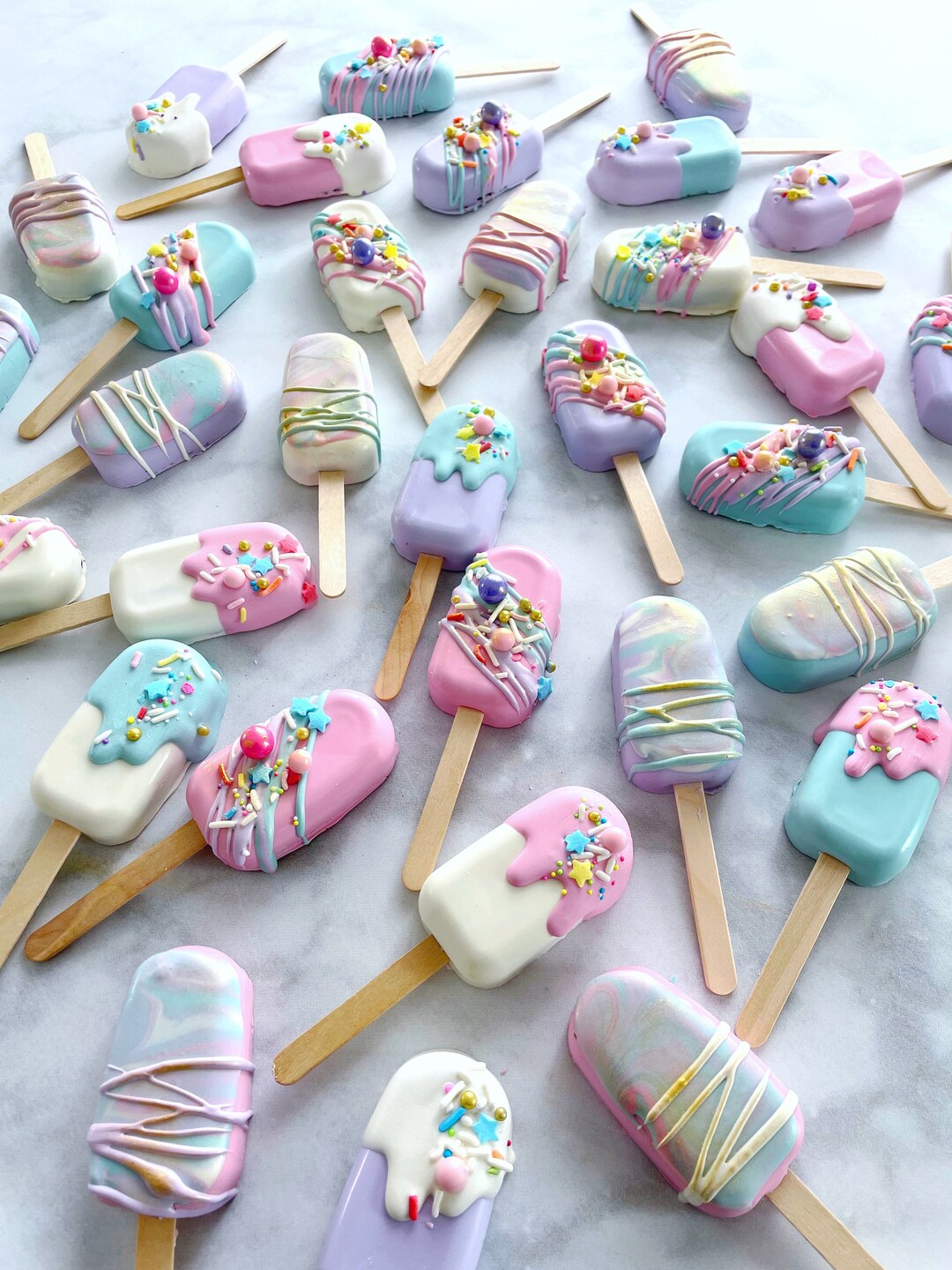Pastel Birthday Cakesicles – Custom Party Treats - Etsy