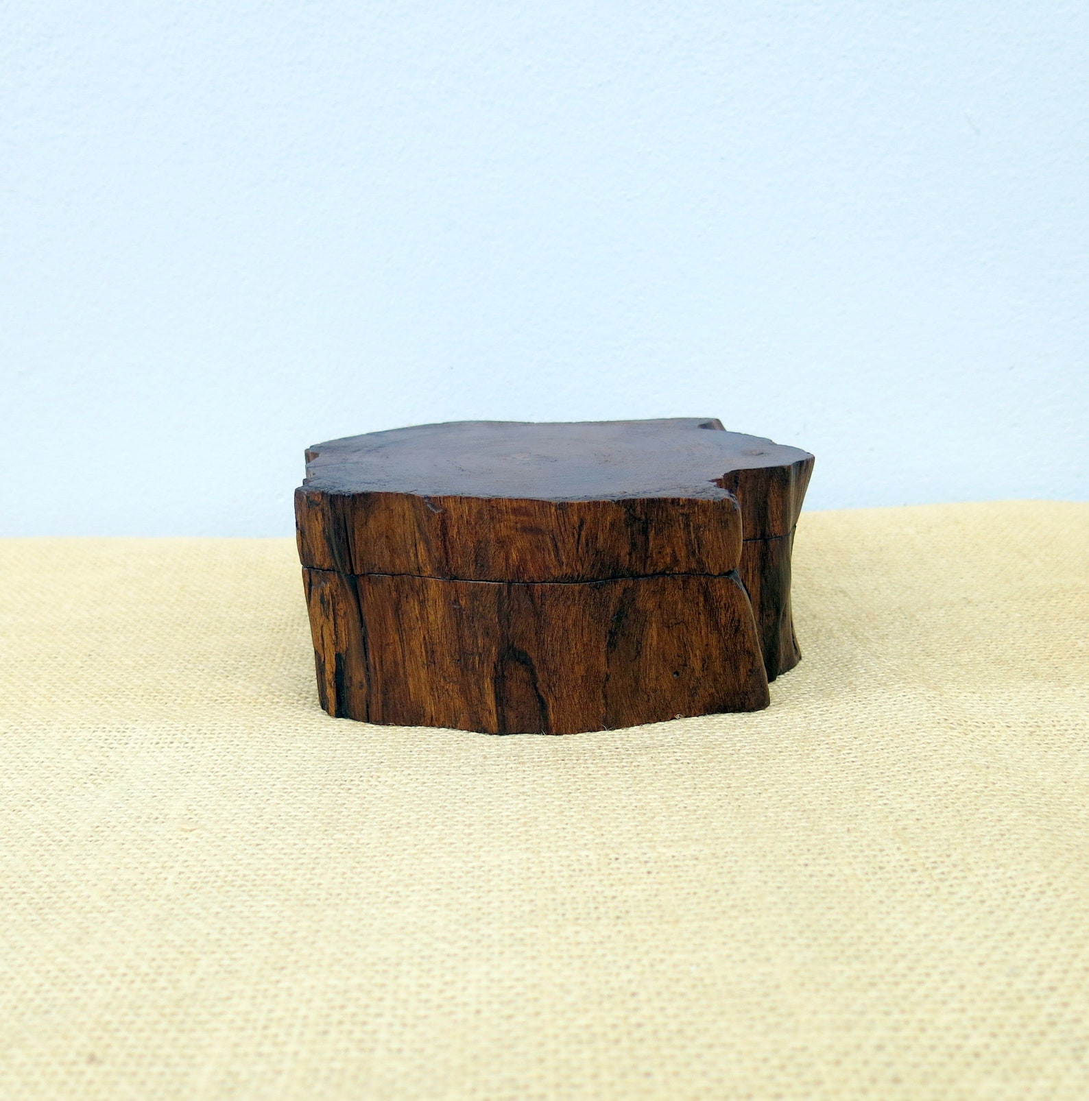 Wooden Box With Lid Unique Box Log Box Burl Wood Jewelry - Etsy