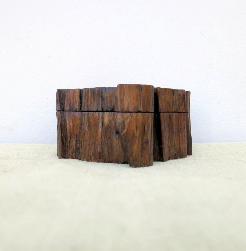 Wooden Box With Lid Unique Box Log Box Burl Wood Jewelry | Etsy