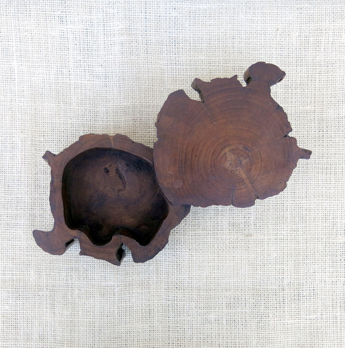 Wooden Box With Lid Unique Box Log Box Burl Wood Jewelry - Etsy