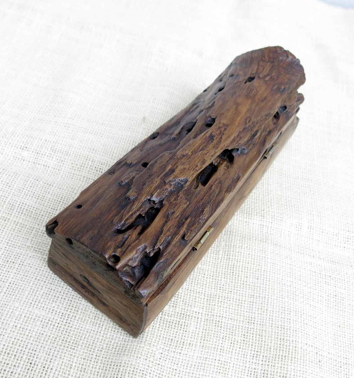 Brown Wooden Box Jewelry Box Rustic Wooden Box Driftwood | Etsy