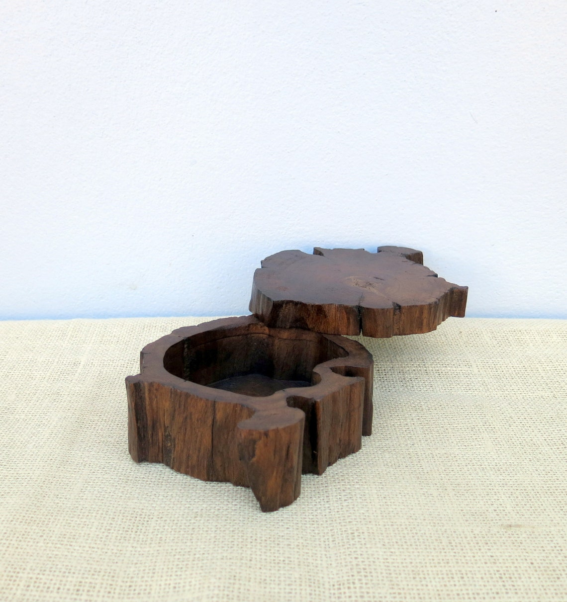 Wooden Box With Lid Unique Box Log Box Burl Wood Jewelry - Etsy