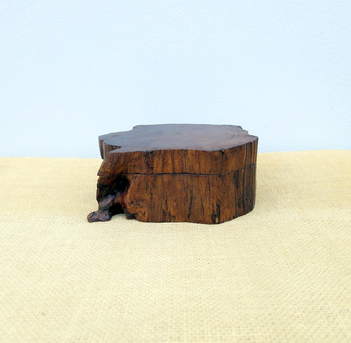 Wooden Box With Lid Unique Box Log Box Burl Wood Jewelry - Etsy