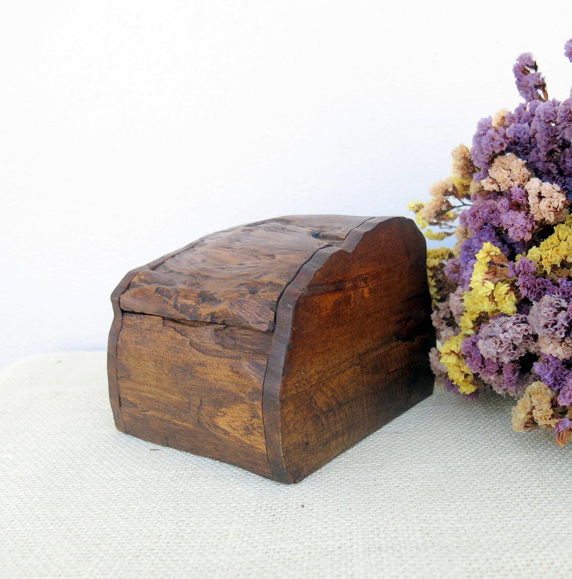 Wooden Box With Lid Brown Wooden Box Jewelry Box Rustic | Etsy