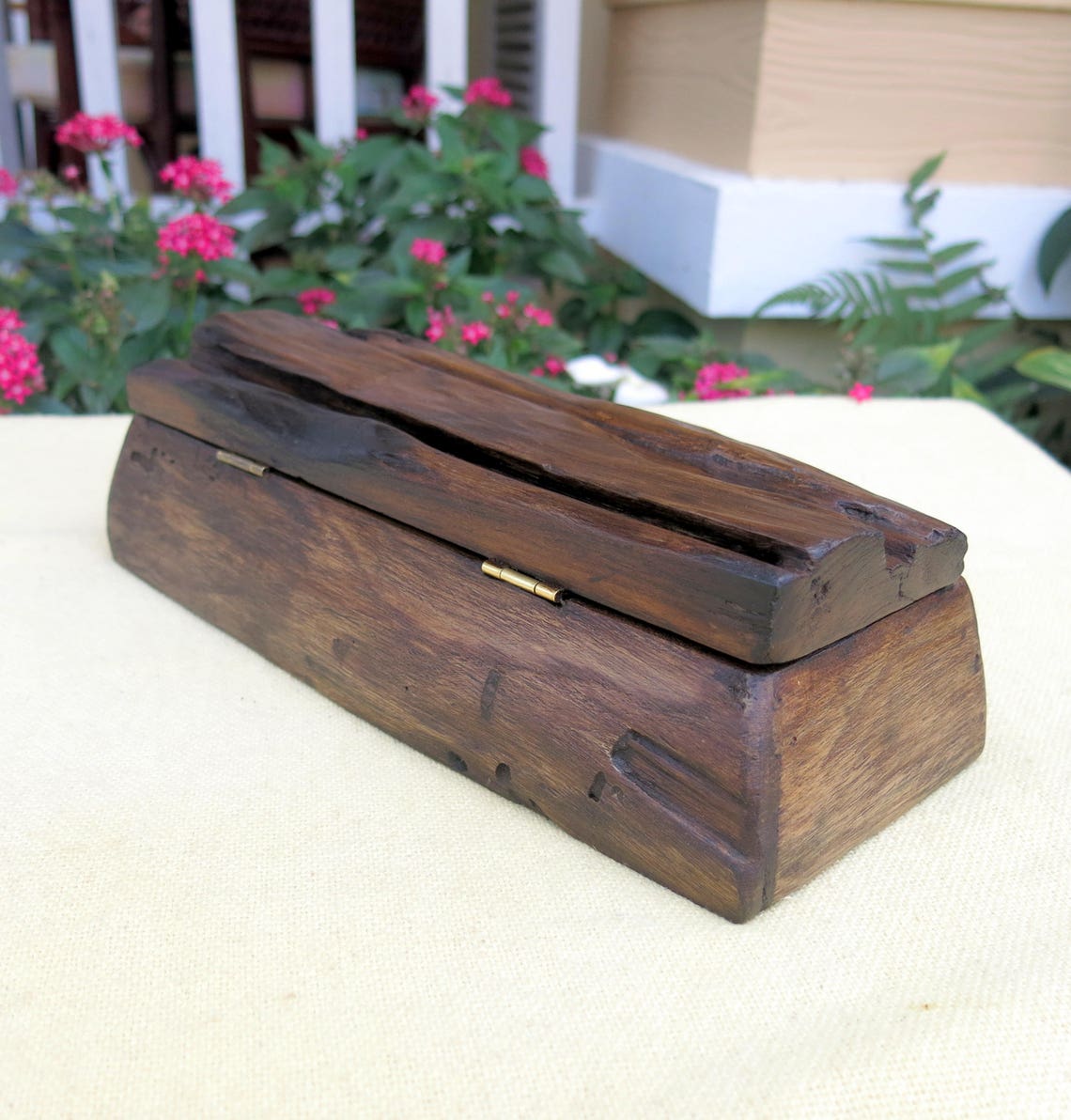 Brown Wooden Box Jewelry Box Rustic Wooden Box Driftwood - Etsy