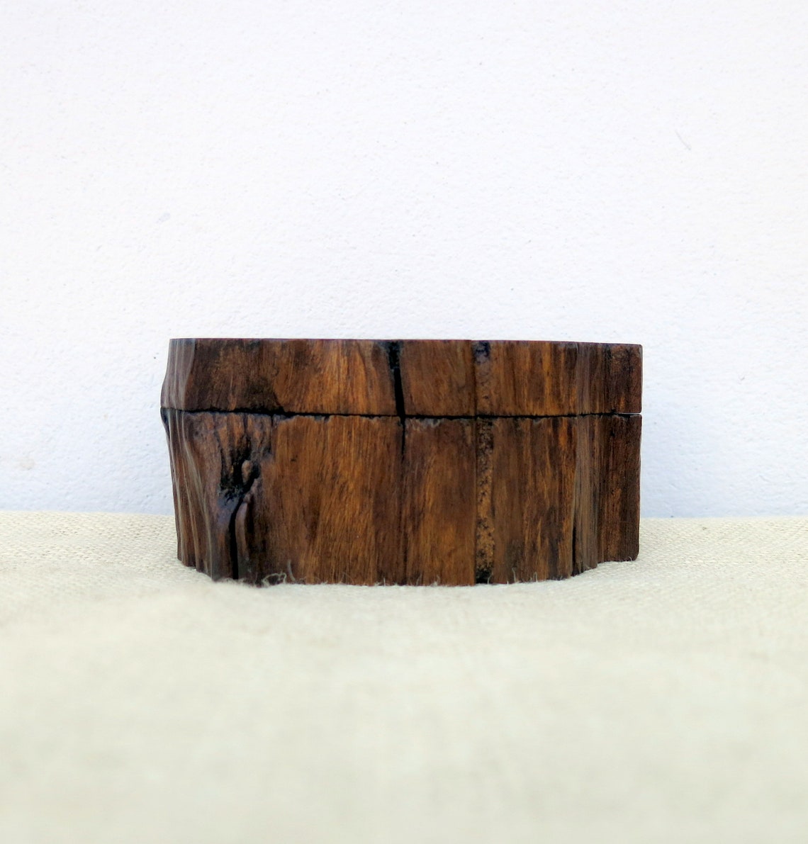 Wooden Box With Lid Unique Box Log Box Burl Wood Jewelry | Etsy