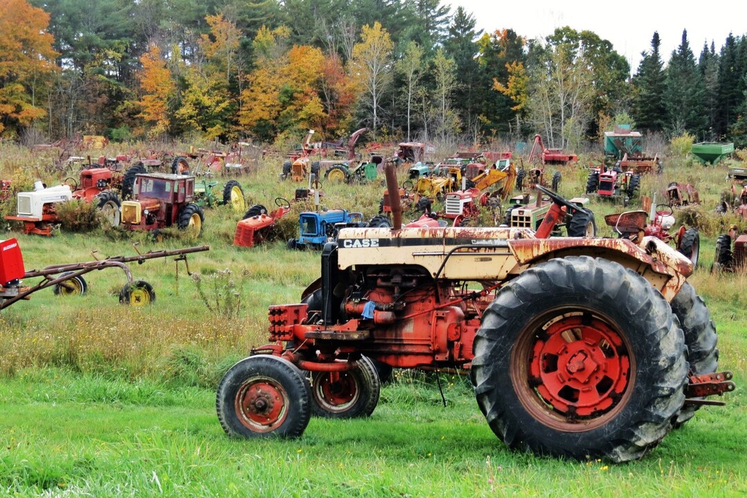 Photograph of Maine Tractor Cemetery - Etsy