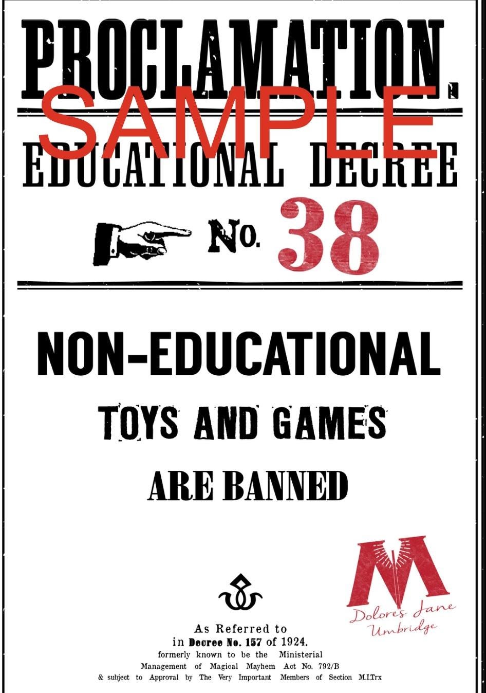 8 A4 Harry Potter Proclamation Posters Ready for Immediate Digital ...