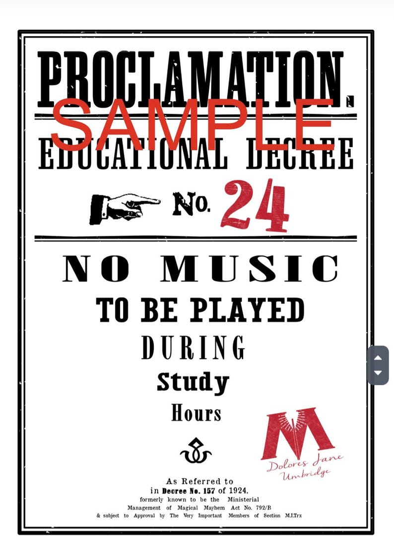 8 A4 Harry Potter Proclamation Posters Ready for Immediate Digital ...